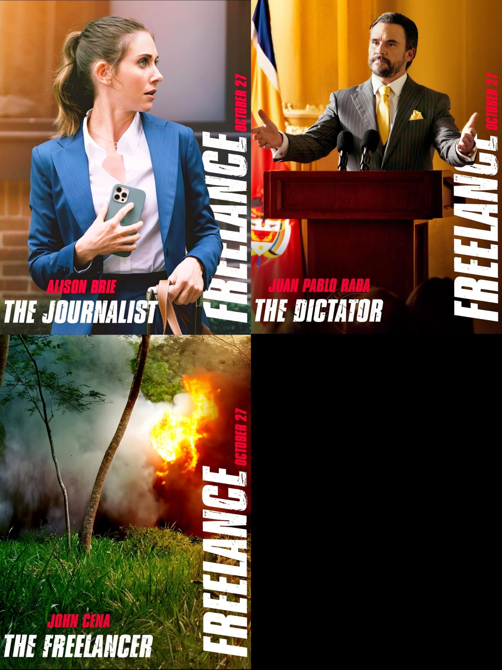 Official character posters for “Freelance” (releasing October 27th ...