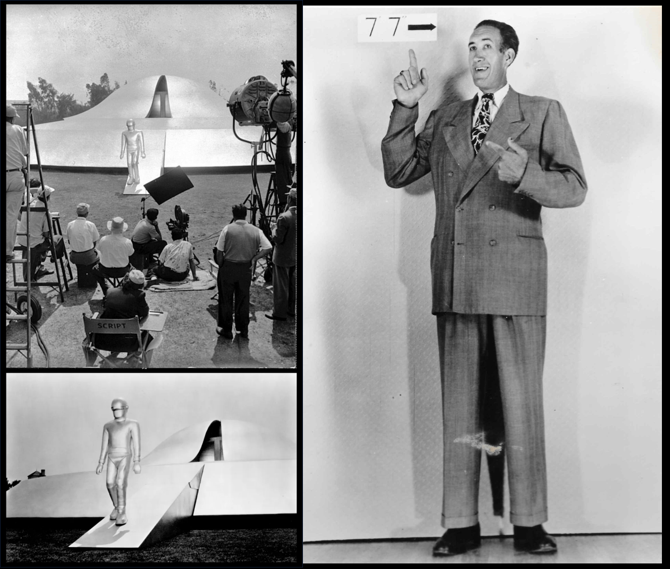 Lock Martin as Gort arrives on the set of The Day The Earth Stood Still ...