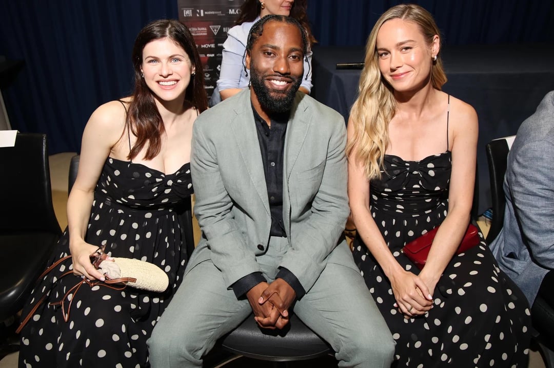 Brie Larson and Alexandra Daddario Wear Same Polka Dot Doên Dress on ...
