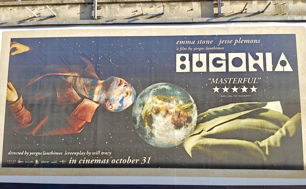 The Bugonia poster looks both in retro and unsettling, very Lanthimos ...