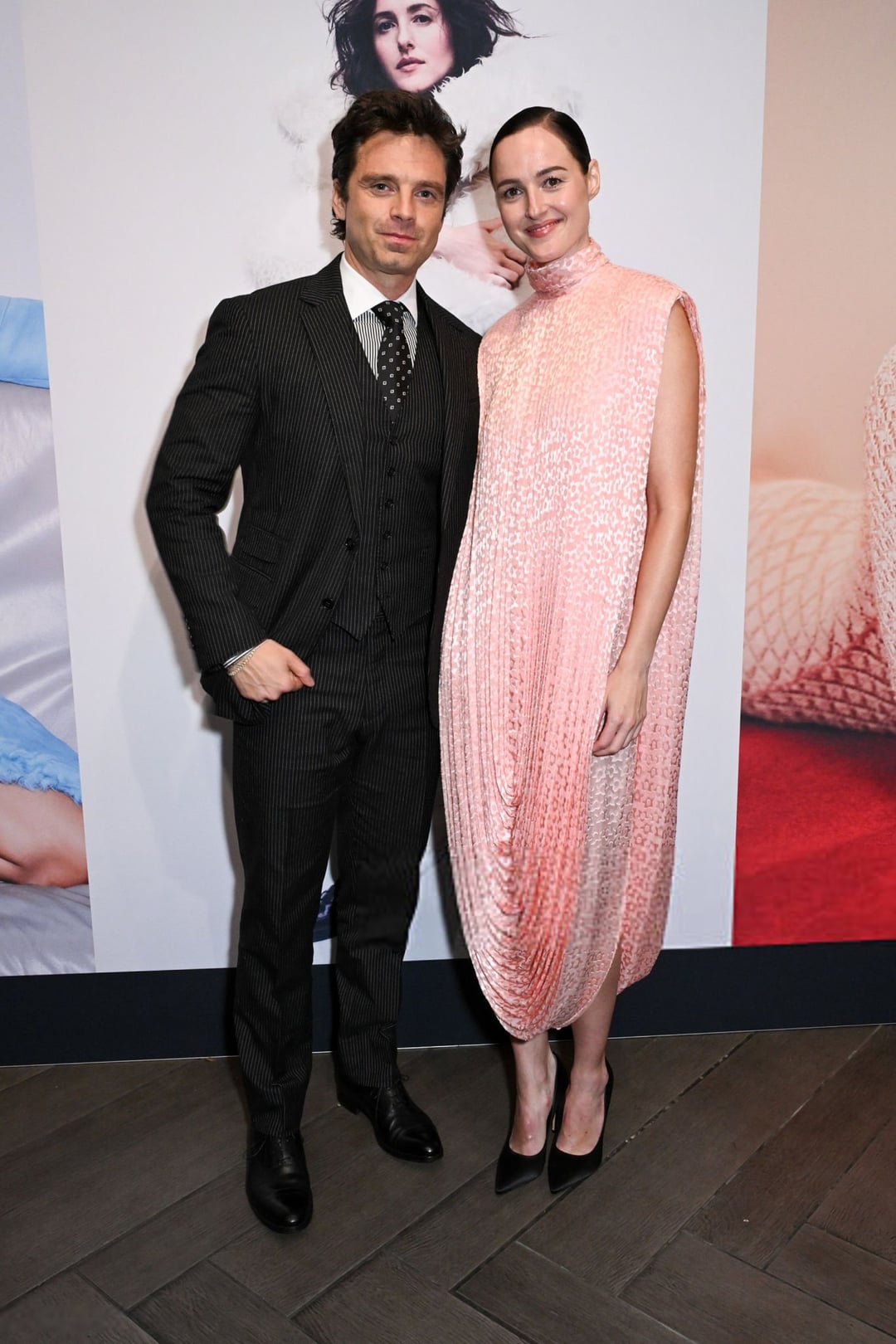 Sebastian Stan and Renate Reinsve tonight at the 2025 ELLE Women in ...