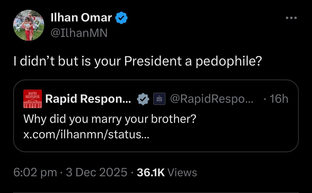 Ilhan Omar claps back at White House Rapid Response: "I didn’t but is ...