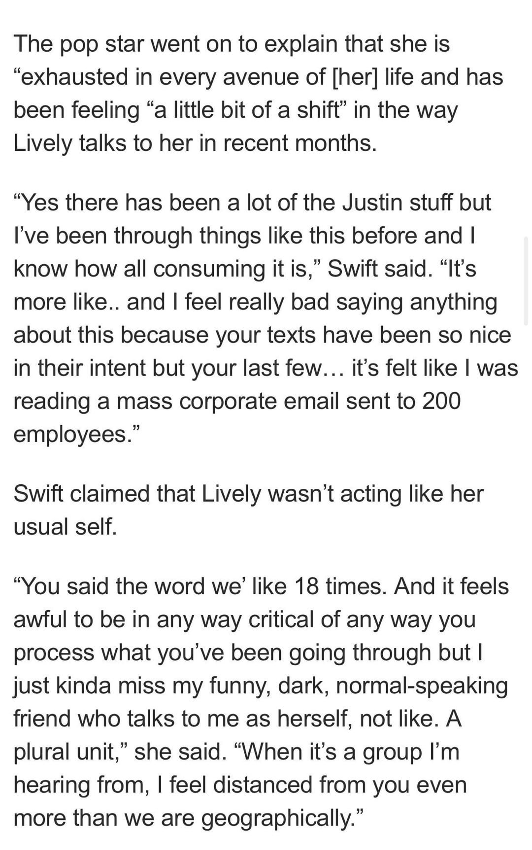 Blake Lively and Taylor Swift address friendship ‘shift’ in newly ...