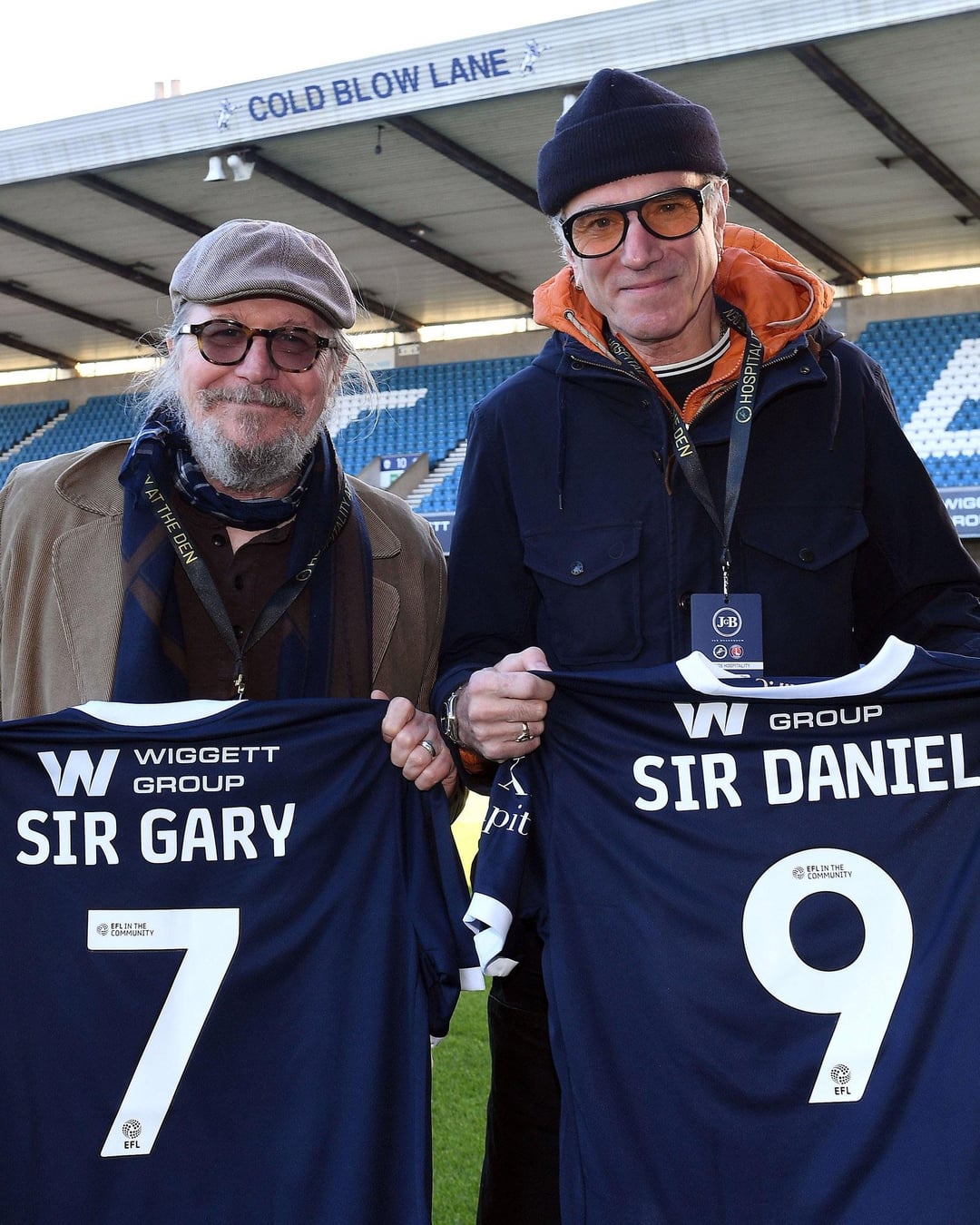 Gary Oldman and Daniel Day-Lewis at the Millwall vs. Charlton game ...
