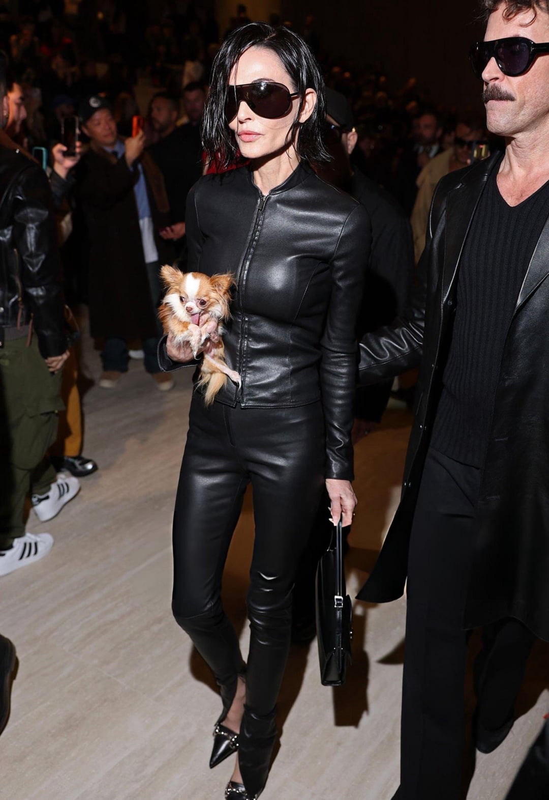 Demi Moore & Pilaf at the Gucci FW26 runway show during Milan Fashion ...