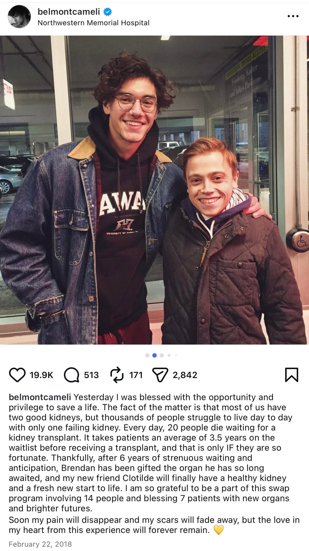 At 19, ‘Off Campus’ actor Belmont Cameli donated his kidney to a ...