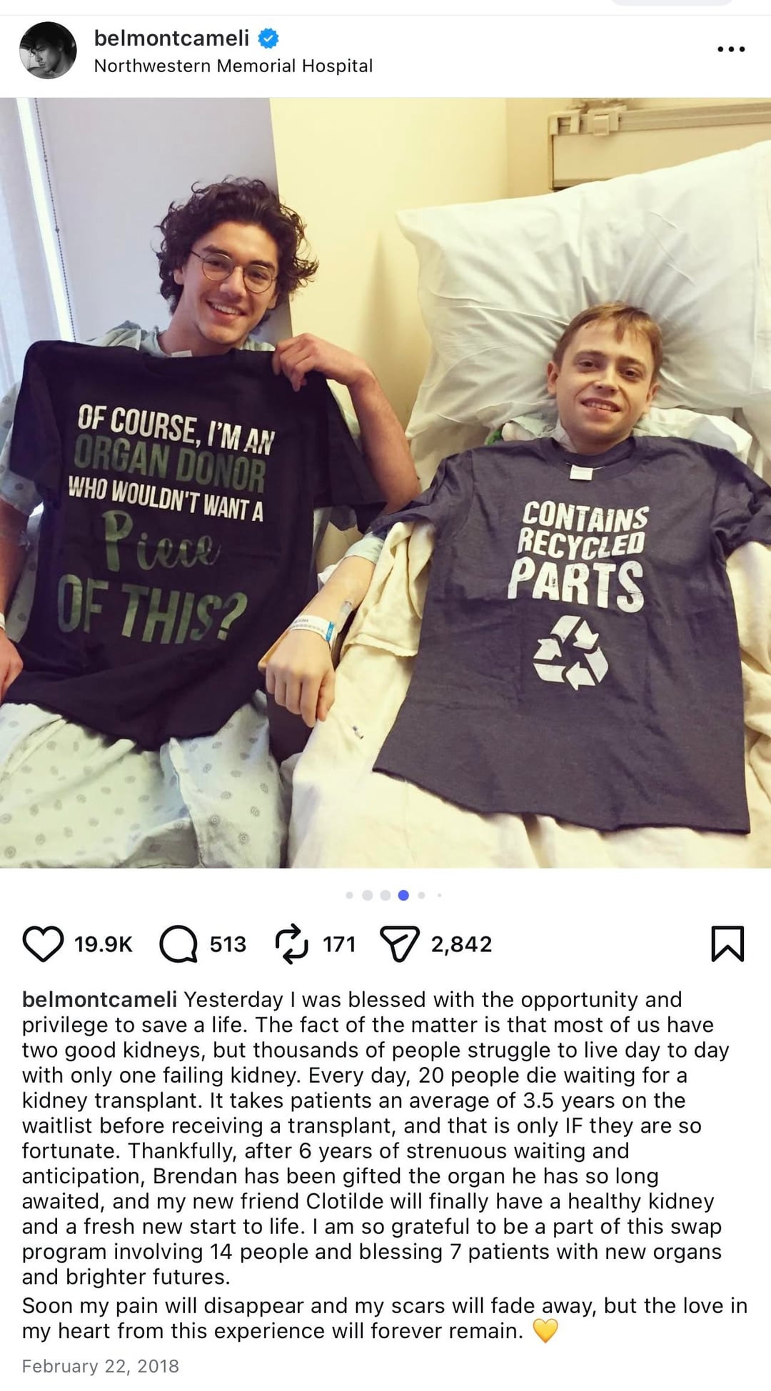 At 19, ‘Off Campus’ actor Belmont Cameli donated his kidney to a ...